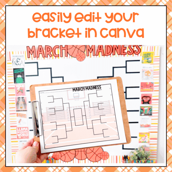 EDITABLE March Madness Book Tournament Bracket | Book Bracket Reading ...