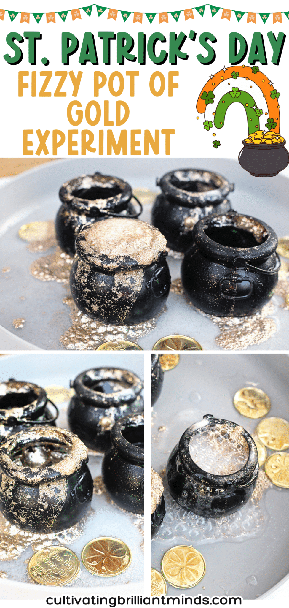 Fizzy Pot of Gold Experiment: A St. Patrick’s Day Science Experiment ...