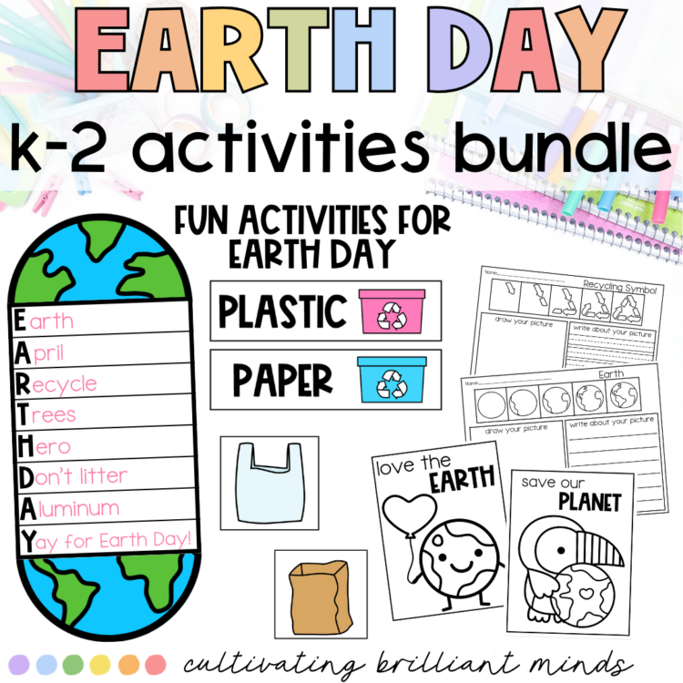 Earth Day Activities Bundle | Math, Writing, ELA, Science | Bulletin ...