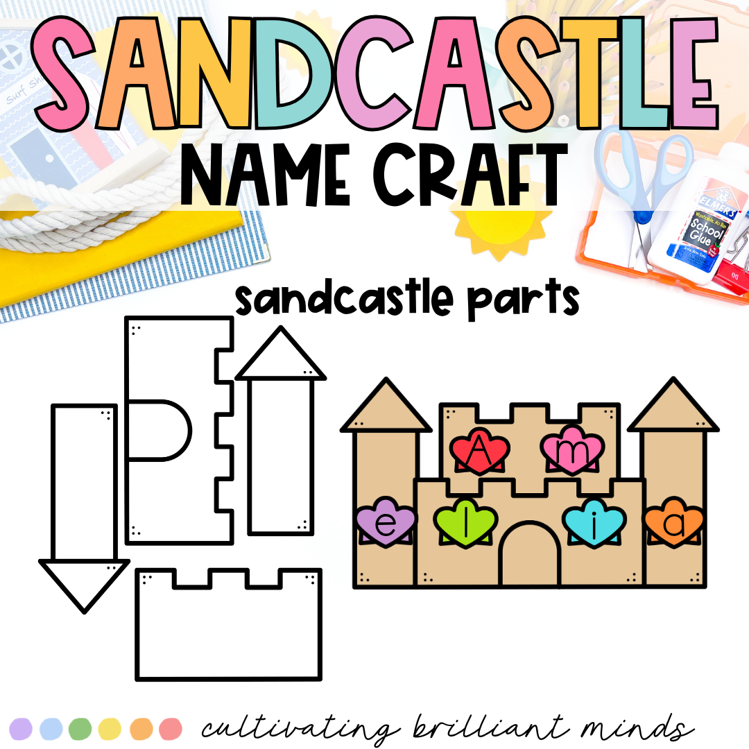 Summer Sandcastle Name Craft | End of the Year Activities | Back to ...