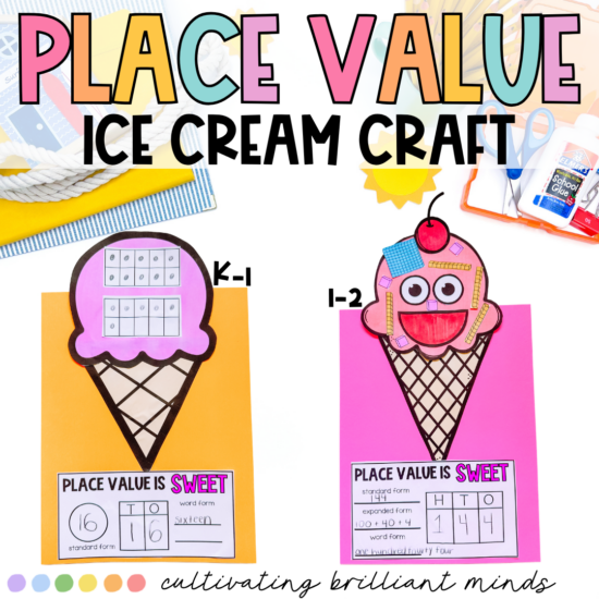 Summer Place Value Activity Craft | Kindergarten, 1st, 2nd Grade ...
