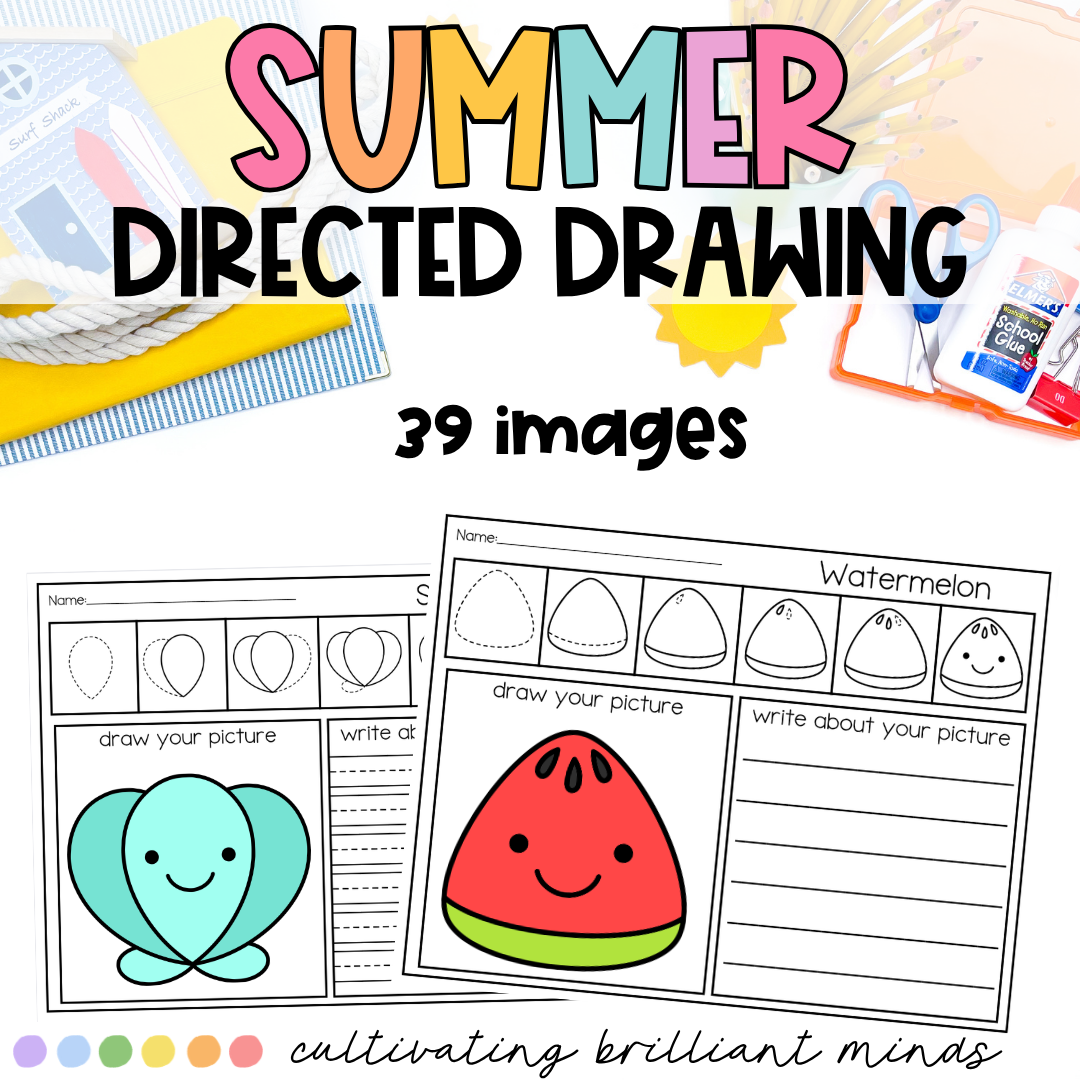 Summer Directed Drawing & Writing | Directed Drawing Activities ...